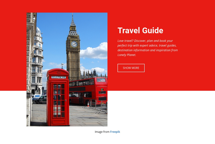 Travel guide One Page Template