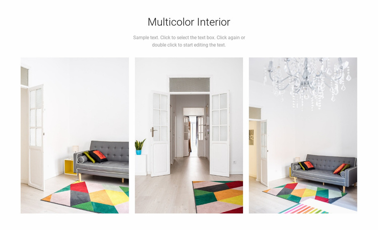 Multicolor interior design Landing Page