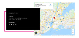 Contact block with map HTML Template