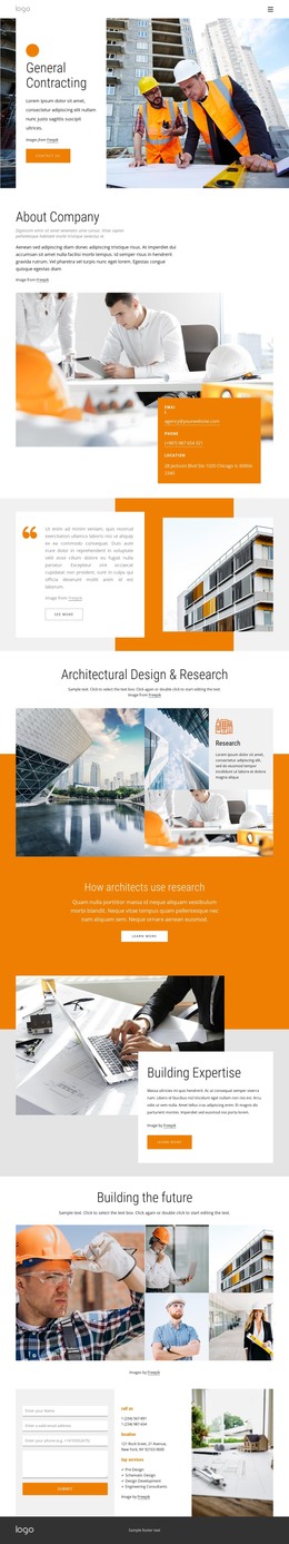Constructive architecture HTML Template