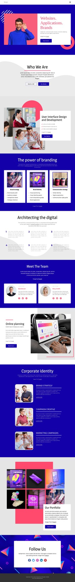 Amazing portfolio CSS Template