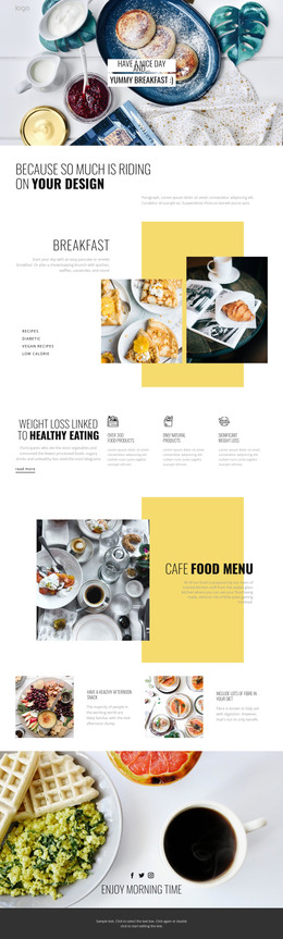 Recipes and cook lessons HTML Template