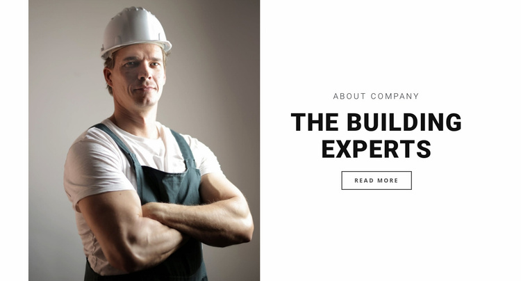 The building experts Landing Page