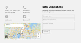 Contact block with map HTML Template