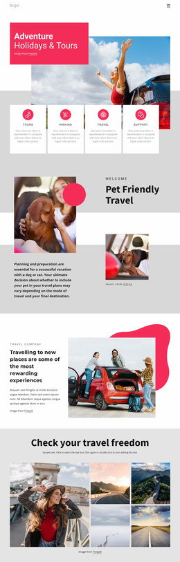 Mountain advanture travel Website Template
