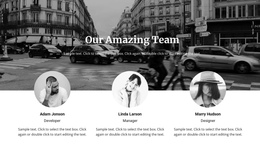 Meet the team block One Page Template