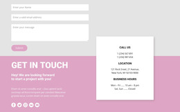 Our contacts and contact form Website Template