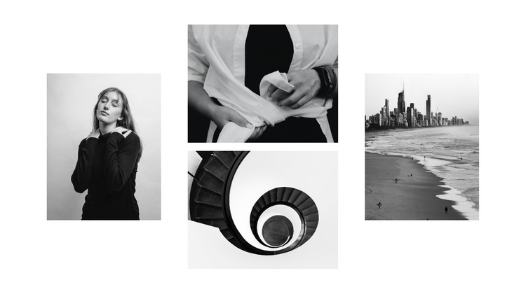 Asymmetric gallery HTML5 Template