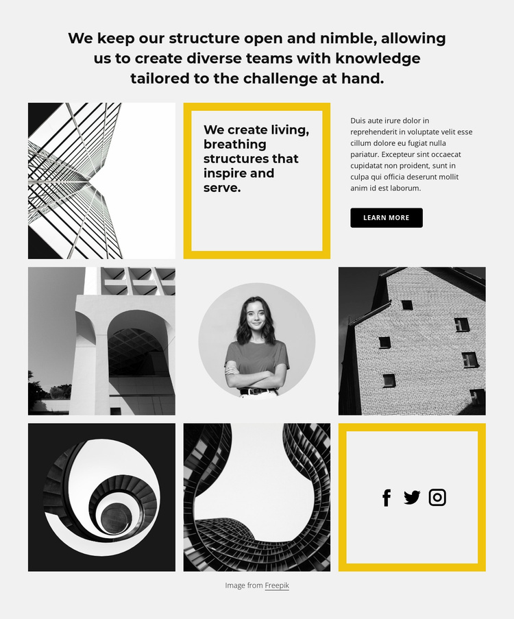 We create living spaces Website Template