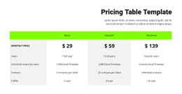 Table CSS Templates