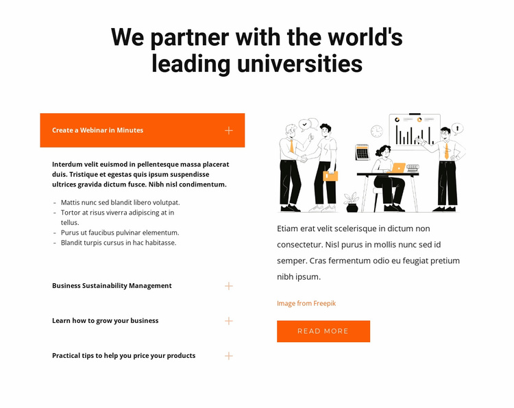 Questions to our team Website Template