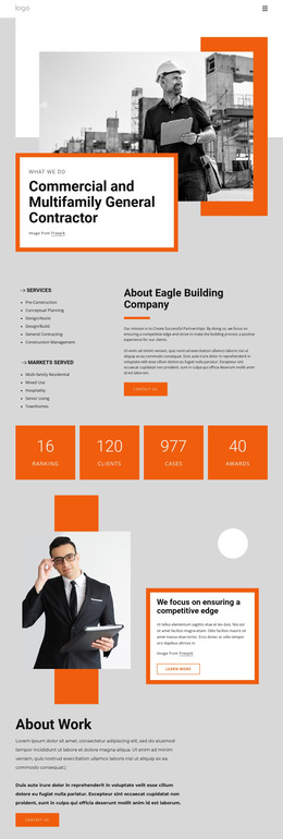 Constructive architecture HTML Template