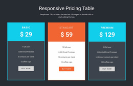 Pricing Website Templates