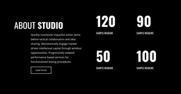 Number counters with background Web Page Design