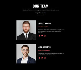 Our amazing team HTML Template