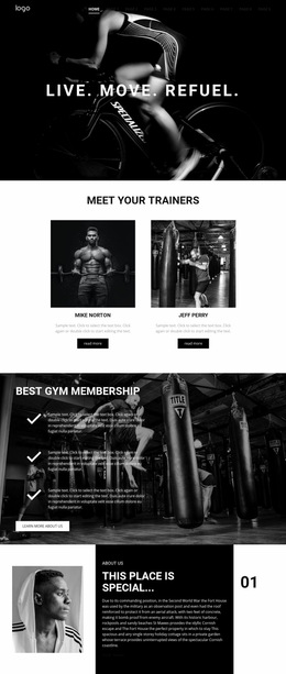 Best Gym Membership Web Page Design