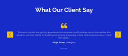 Our clients say Web Page Design