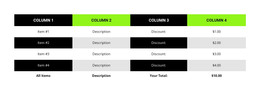 Table Templates