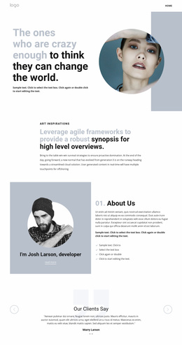Artist biography Website Template