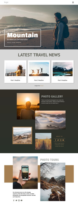 Travel Blog HTML Template